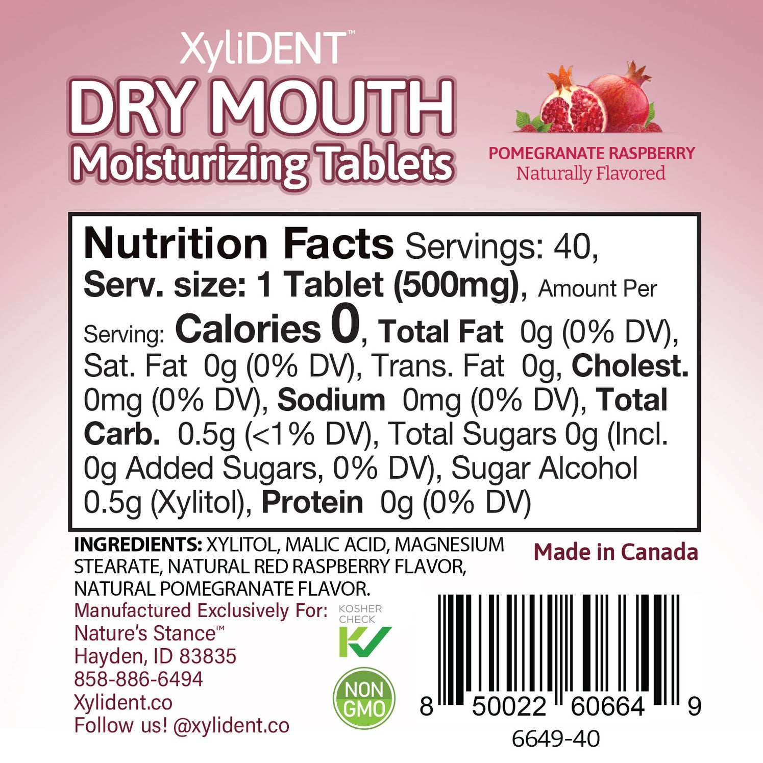 Dry Mouth Tablets - Pomegranate Raspberry Flavor | XyliDENT