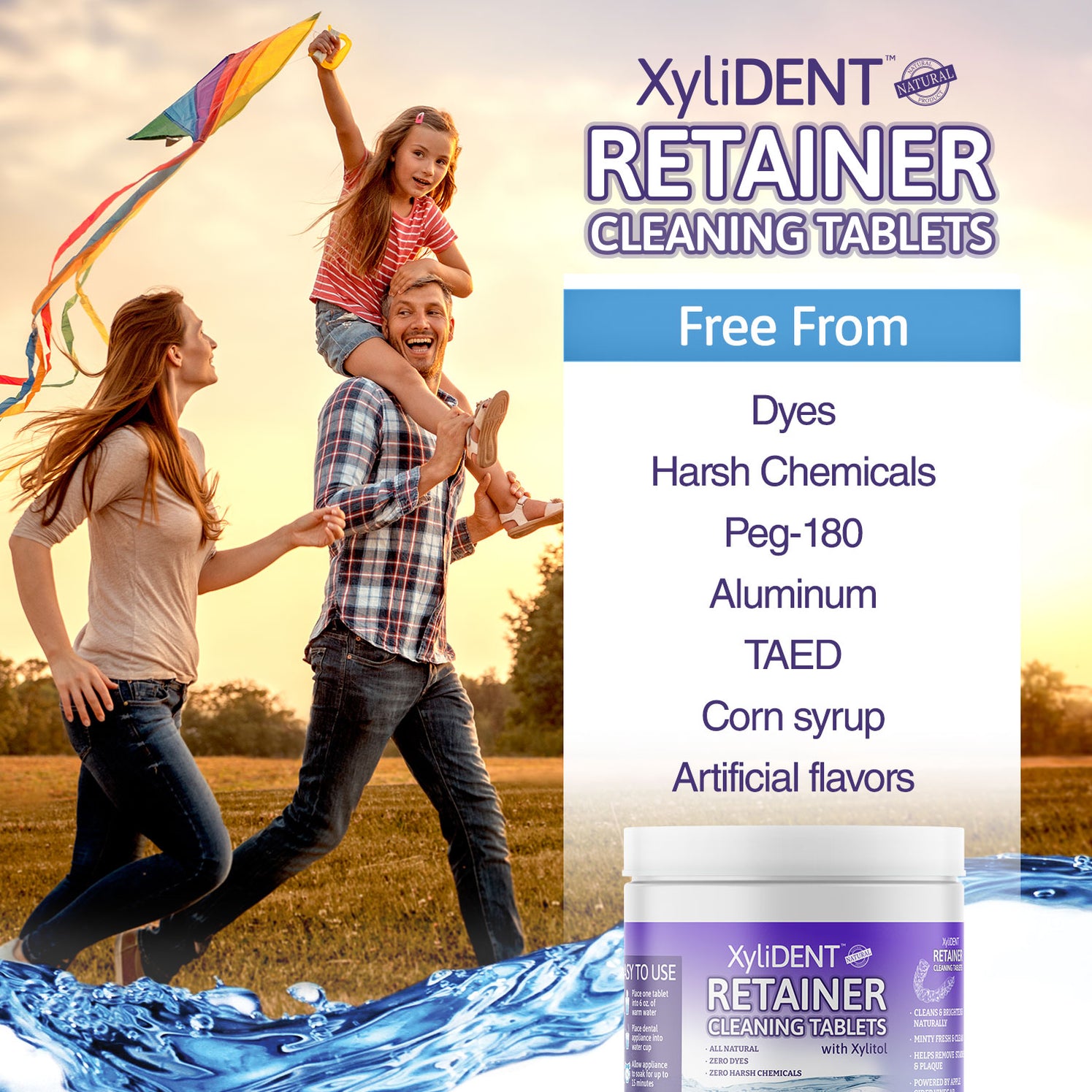 Retainer Cleaning Tablets | All Natural for Dental Appliances | XyliDENT