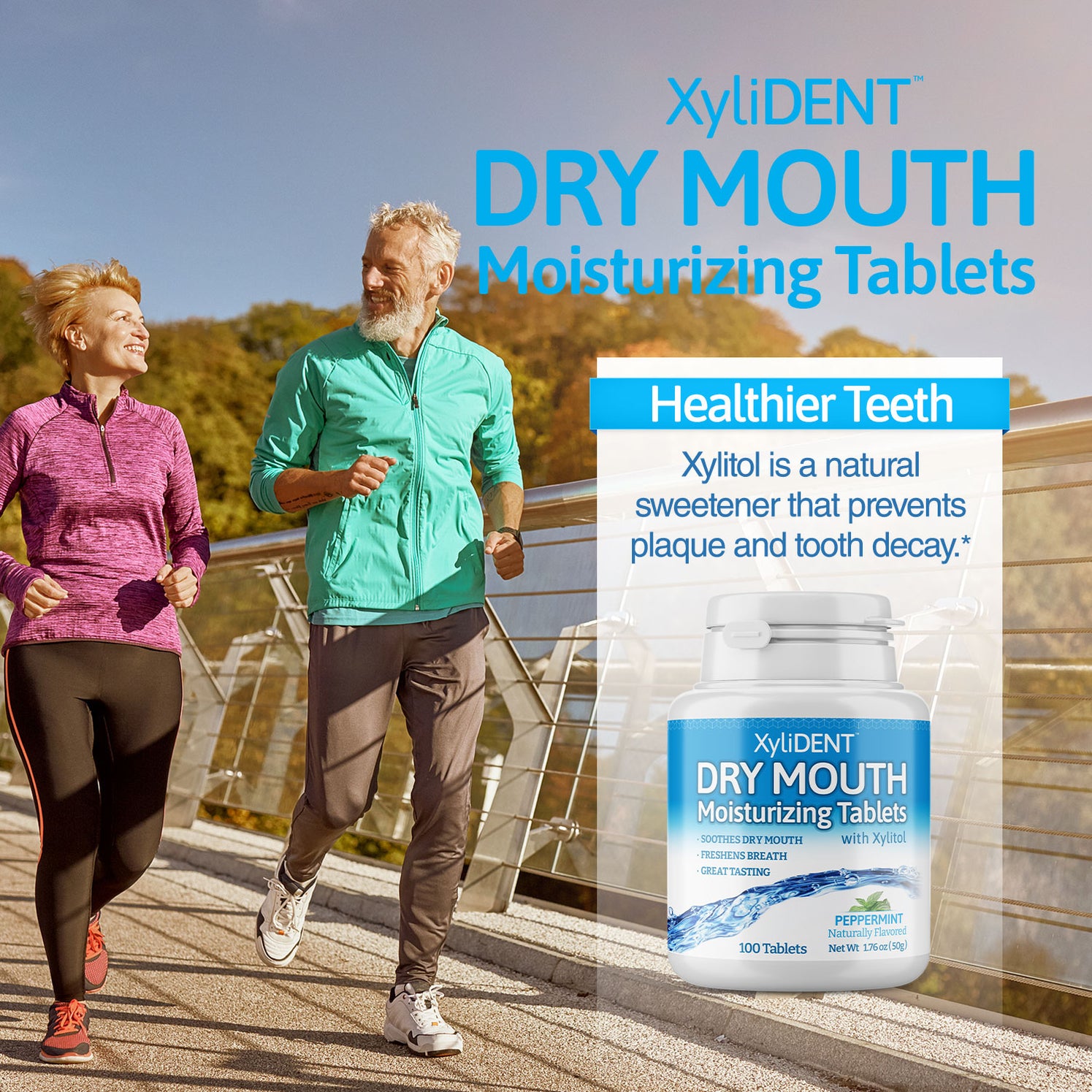 Xylitol Dry Mouth Tablets - Peppermint Flavor | XyliDENT